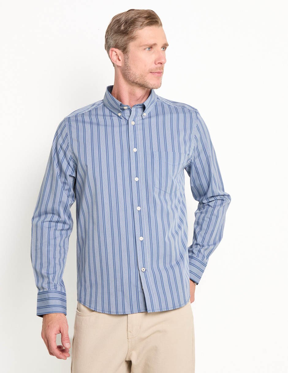 Camisa casual Weekend de algodón manga larga para hombre